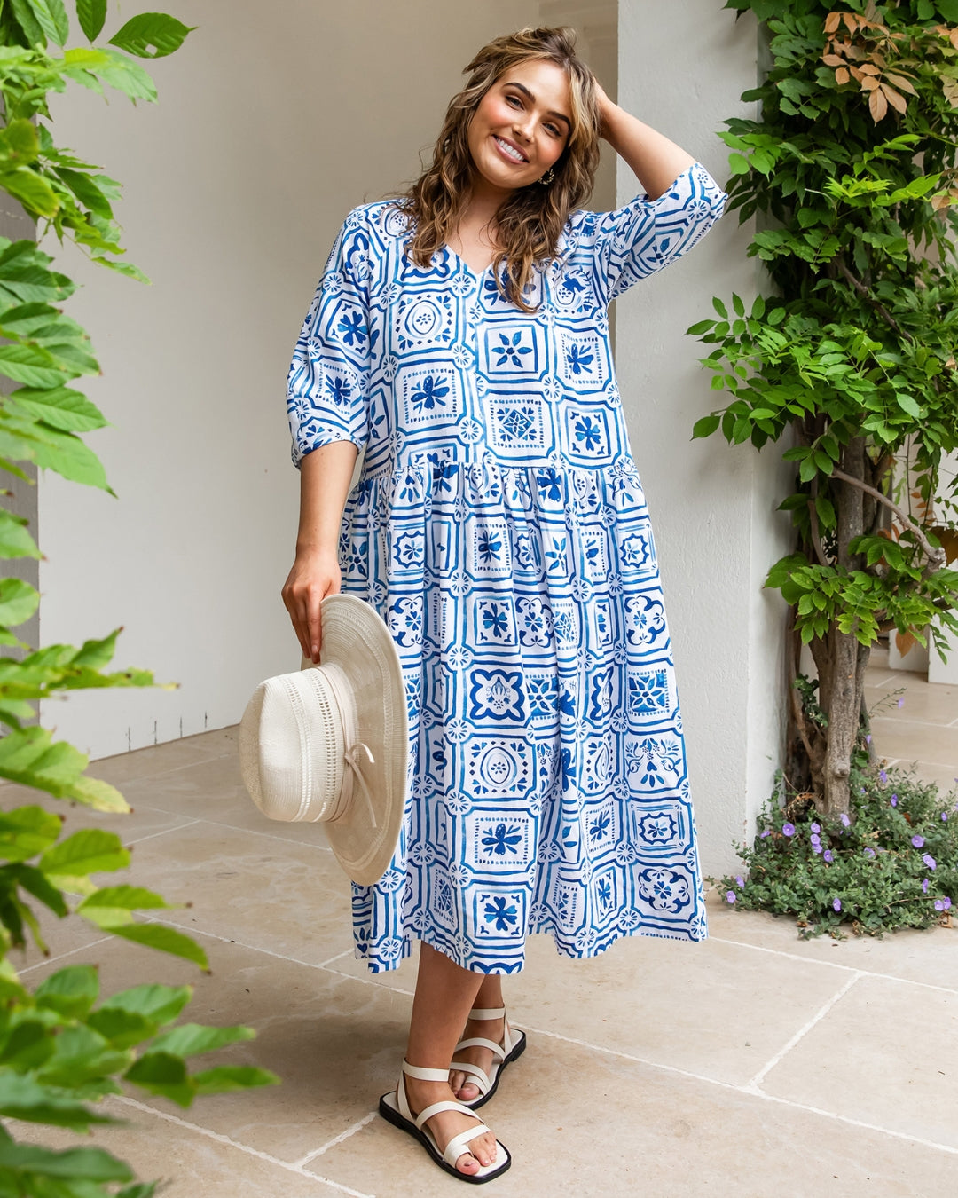 Elm Dolce Tile Midi Dress – Chambers