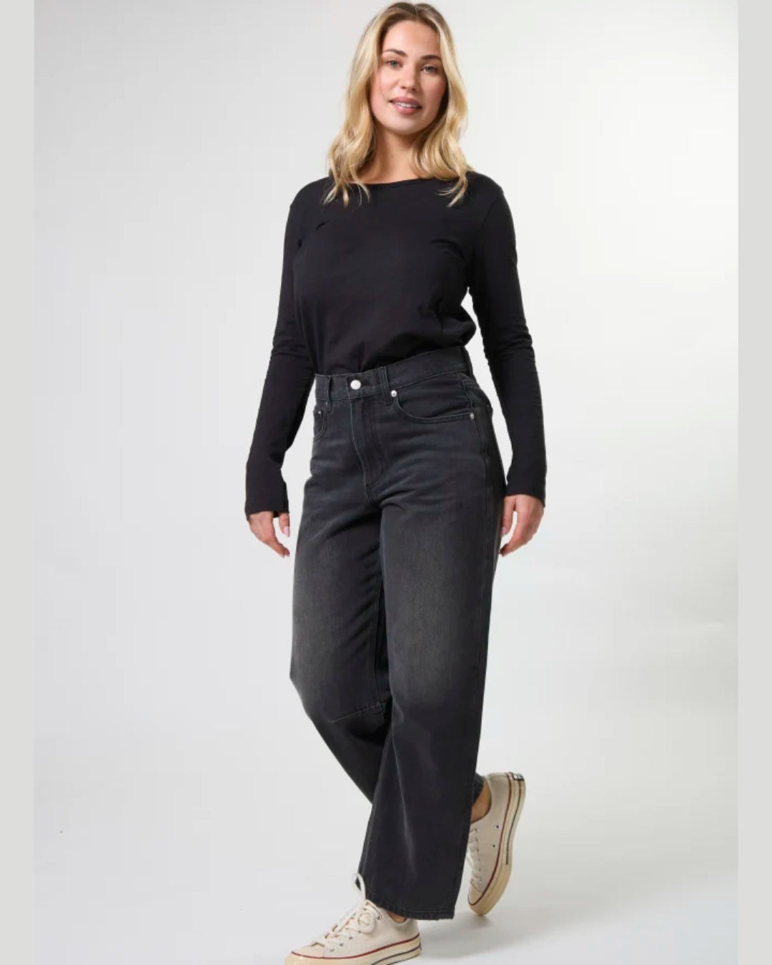 Stella and Gemma Carson Barrel Jean Slate Grey – Chambers