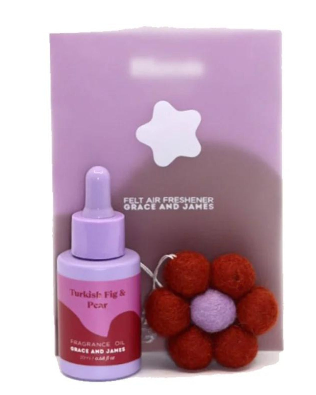 Grace and James Felt Flower Air Freshener Set Turkish Fig and Pear ...